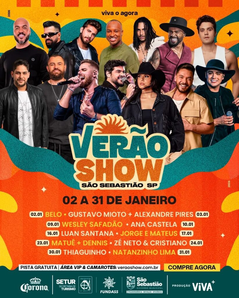 São Sebastião anuncia maior agenda de shows do litoral paulista | MEON